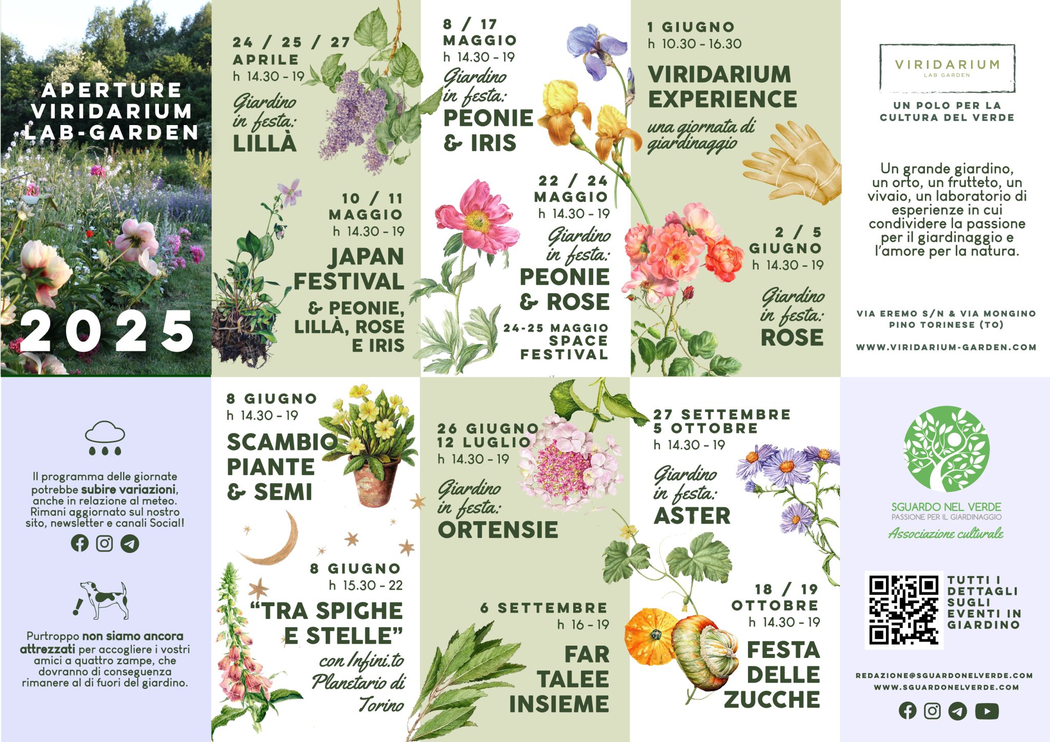 Programma aperture Viridarium Lab-Garden 2025 - Viridarium